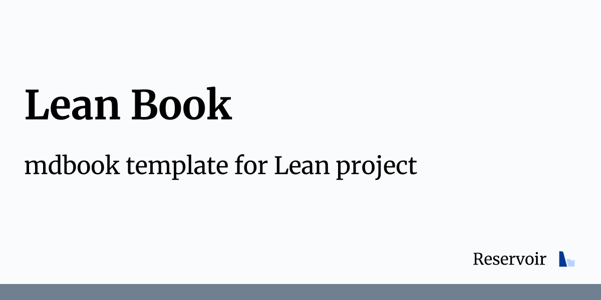 Lean Book | Reservoir